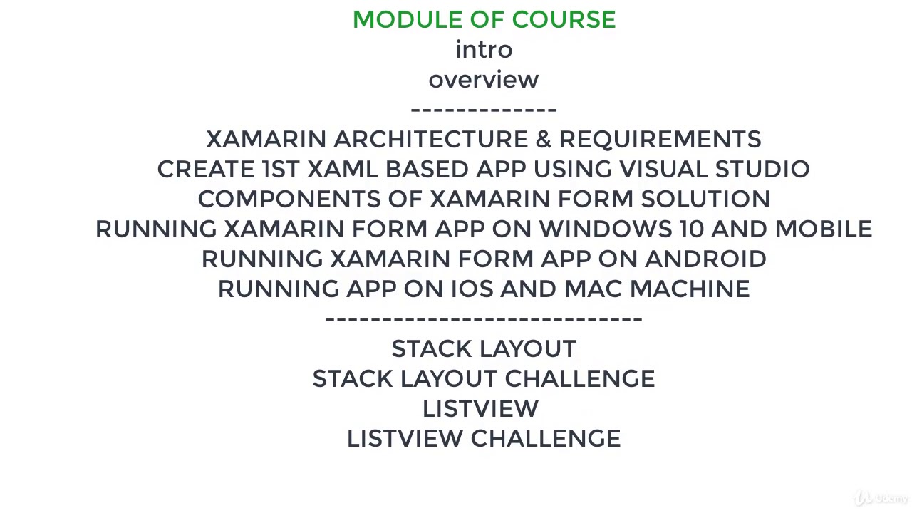 Xamarin Forms For Absolute Beginners : Overview