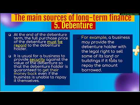 Business studies - external Long term sources of Finance