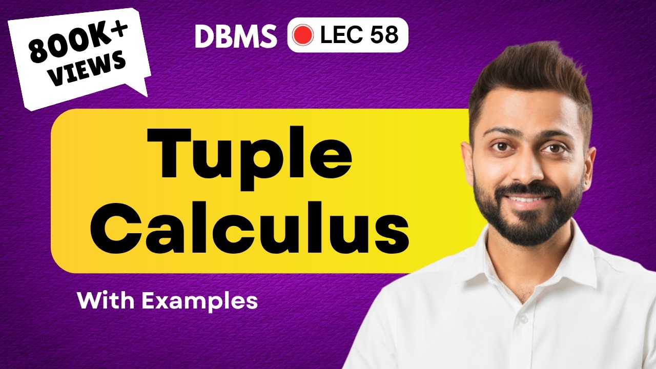Lec-58: Tuple Calculus in DBMS with examples