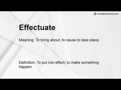 Effectuate Meaning