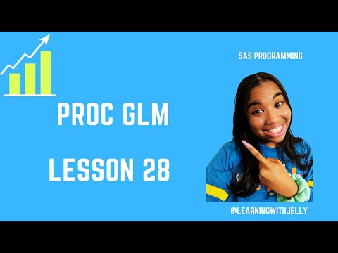 PROC GLM vs PROC REG and PROC ANOVA: SAS for Beginners (Lesson 28)