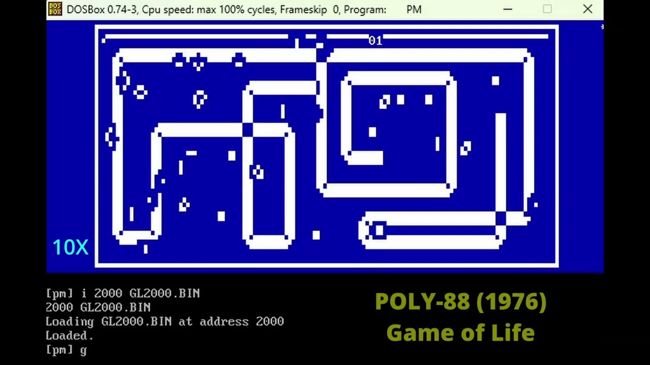PolyMorphic Systems POLY-88 Game of Life Emulator Demo (1976) - hardware demo coming soon!