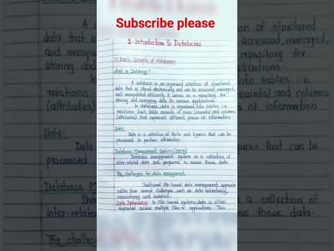 Introduction of database