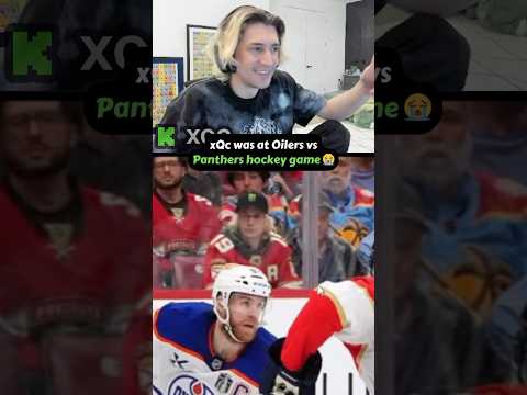 xQc Was At Oilers VS Panthers HOCKEY Game ๐ญ #xqc #nhl #hockey