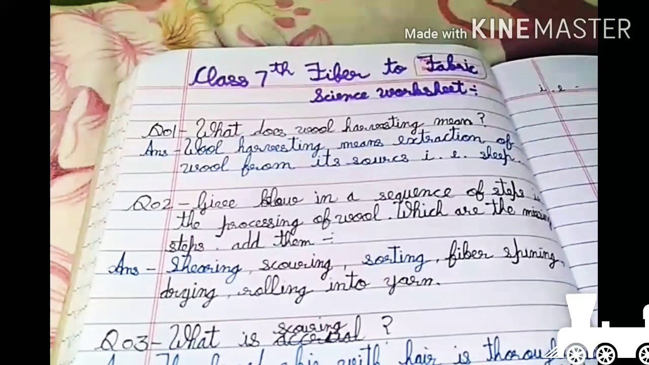 #Class 7 science #worksheet 12 May 2020 # fiber to fabric 🐼🐼