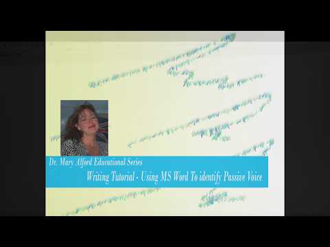 How to set-up MS Word to Identify Passive Voice