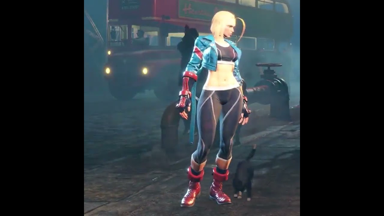 In Street Fighter 6, Cammy pets a cat during one of her win poses.