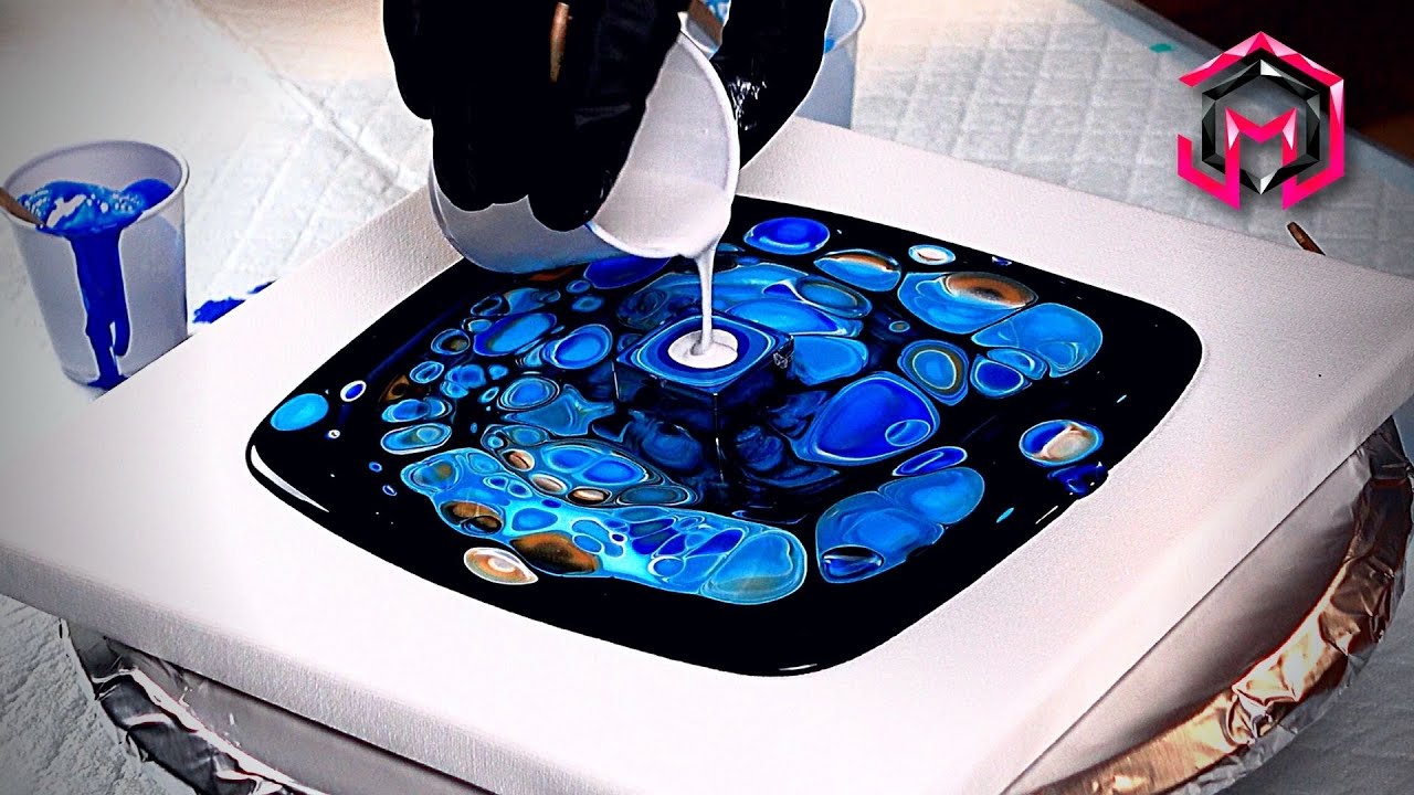 3D Open Cup Acrylic Pouring and Fluid Art