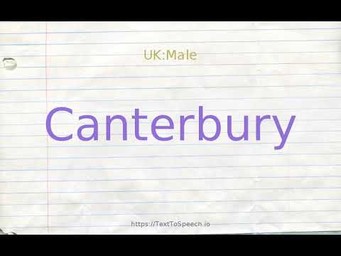 How to pronounce canterbury