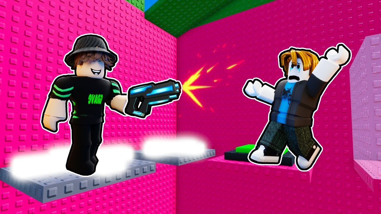 Trolling Players In ROBLOX TROLL TOWER With a LASER GUN..(SO OP)