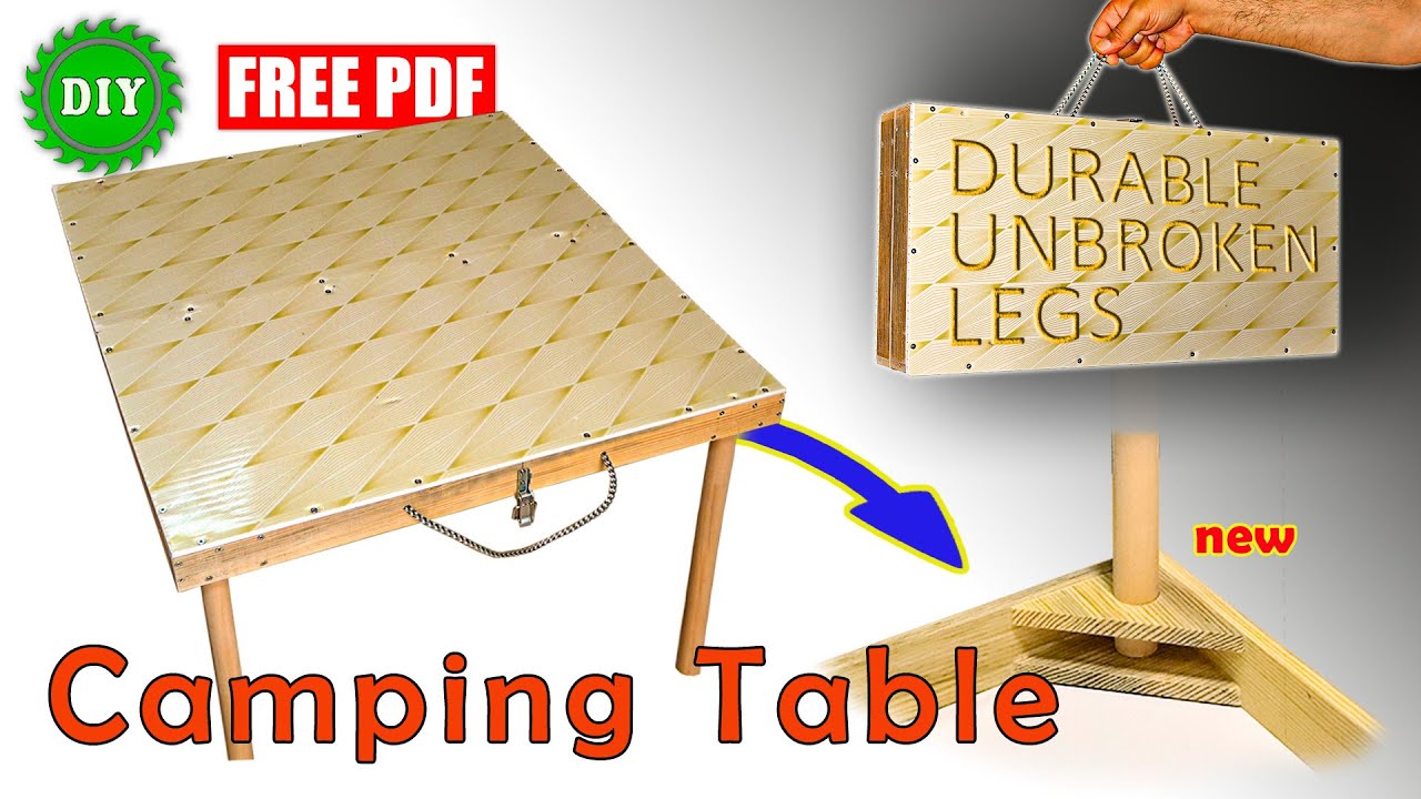Wooden Camping Table - With PDF plan - DIY