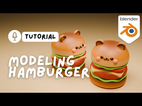 How to Make 3D Cute Hamburger in Blender | Blender Tutorials