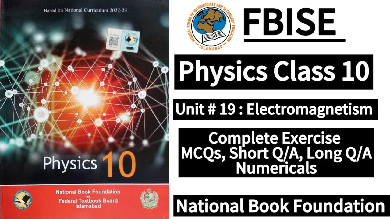 Class 10 Physics Unit 19 | Electromagnetism | Exercise | New Syllabus 2025|LearnOnlineWithAnum