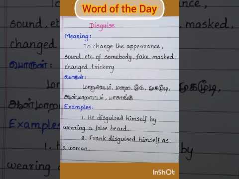 Word of the Day #shortsfeed #english #meaning #disguise