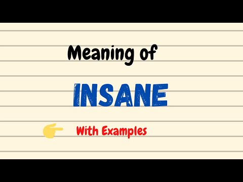 Daily vocabulary | Insane Meaning | Vocabgram