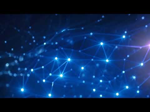 Abstract blue technology background with connection lines and dots illustration. Abstract digital