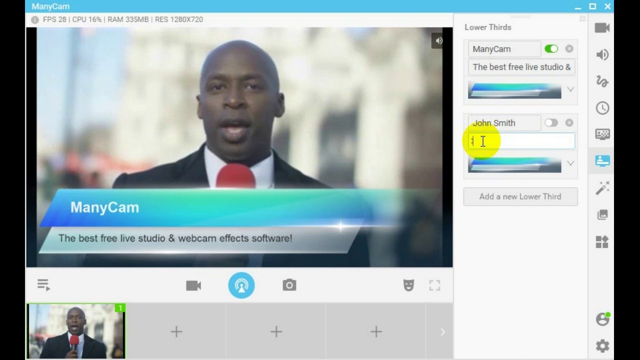 How to add lower third with ManyCam 6