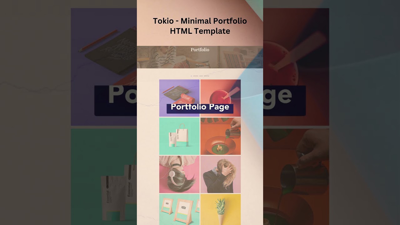 Tokio - Minimal Portfolio HTML Template #htmltemplate #websitetemplate