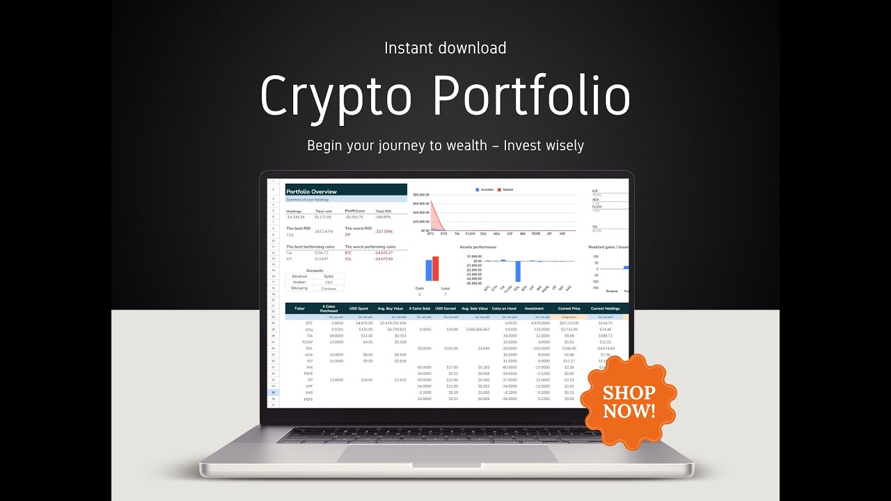 How to use the Crypto Portfolio Tracker | 4-tab Template walkthrough