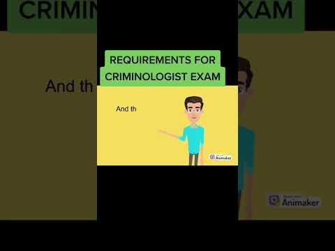 Criminologist Requirements for Examination
