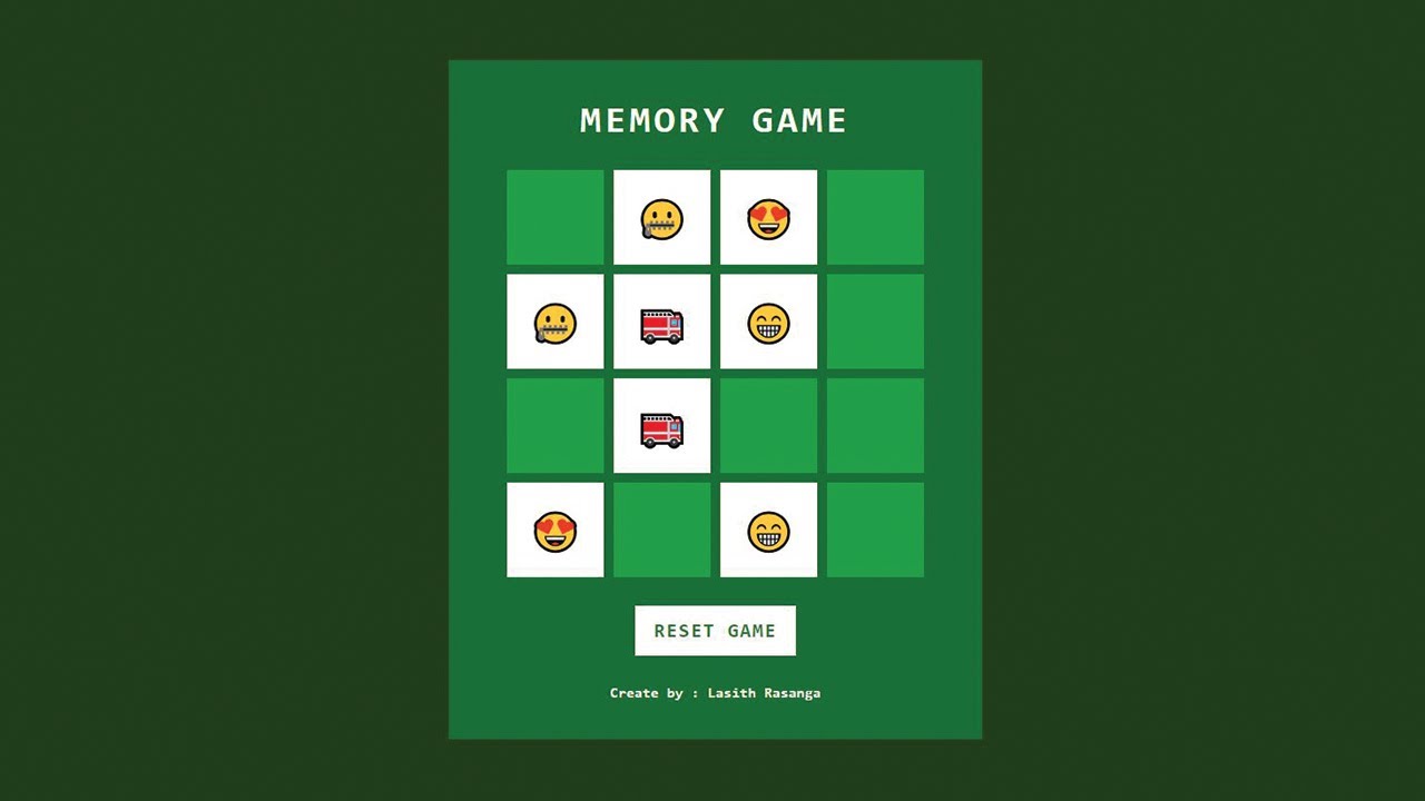 Memory Game in JavaScript 009