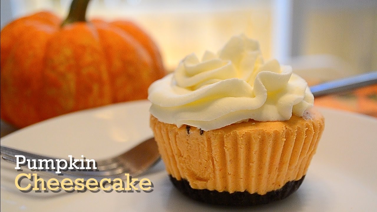 The Best Mini PUMPKIN CHEESECAKE - NO BAKE No EGGS
