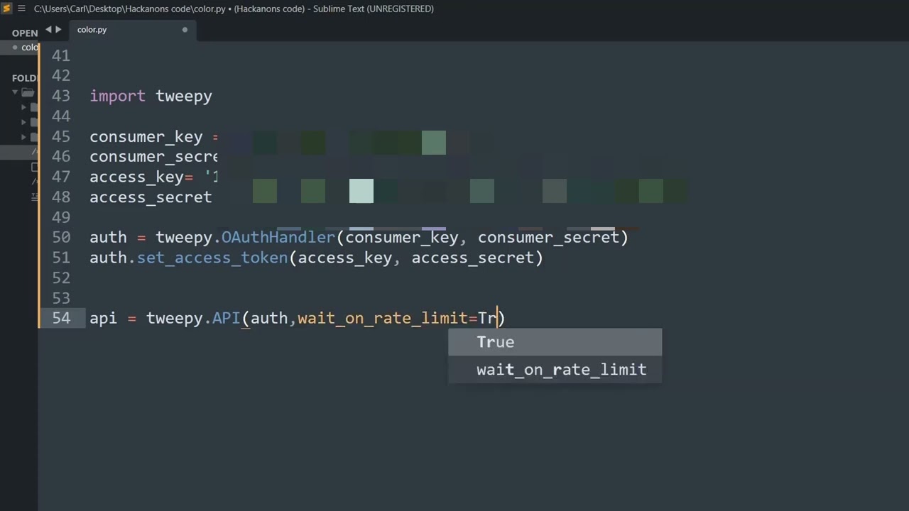 Extract tweets from Twitter using Python