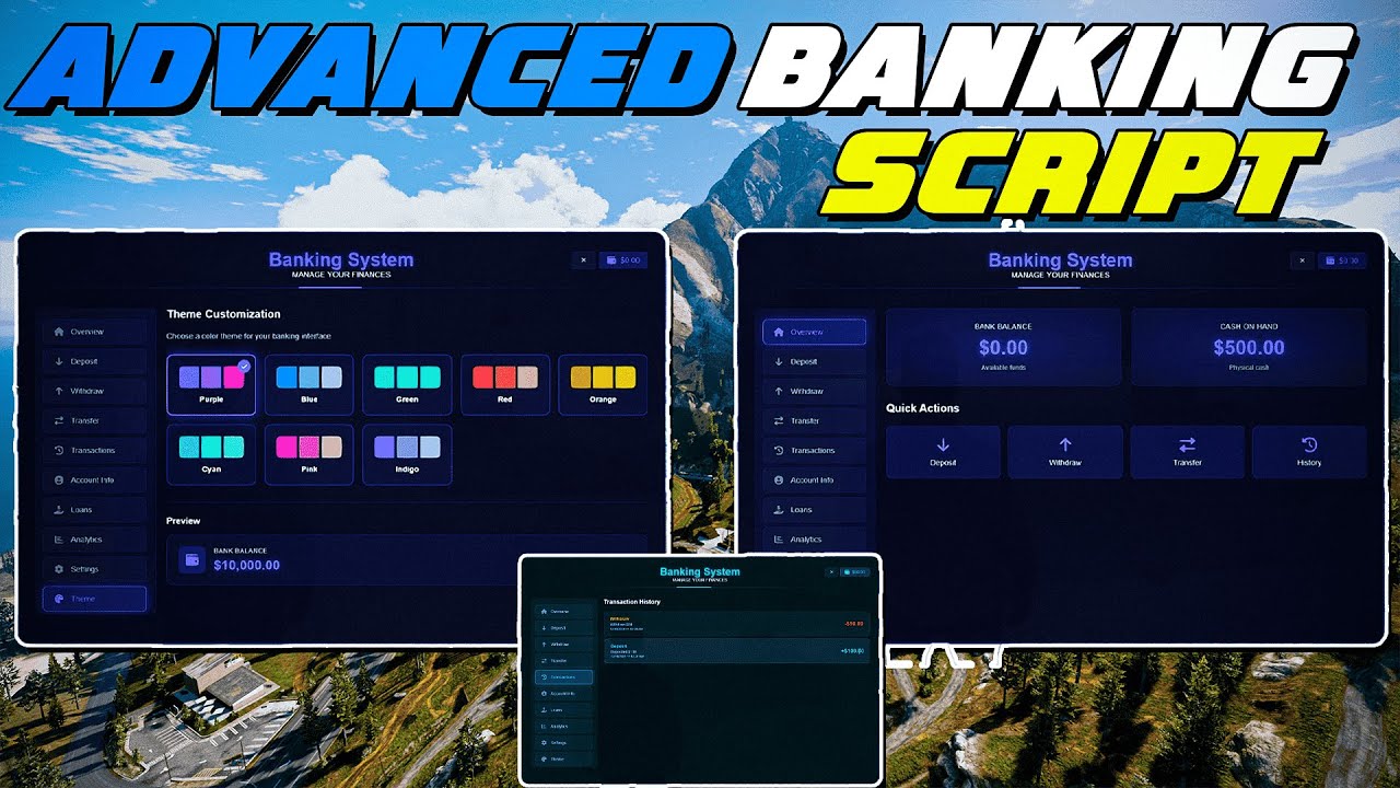Free Advanced Banking Script | Custom Banking Script | QBCore/ESX | FiveM Tutorial #187