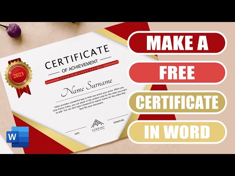 Create a certificate template in word for free - lots of tips and tricks!