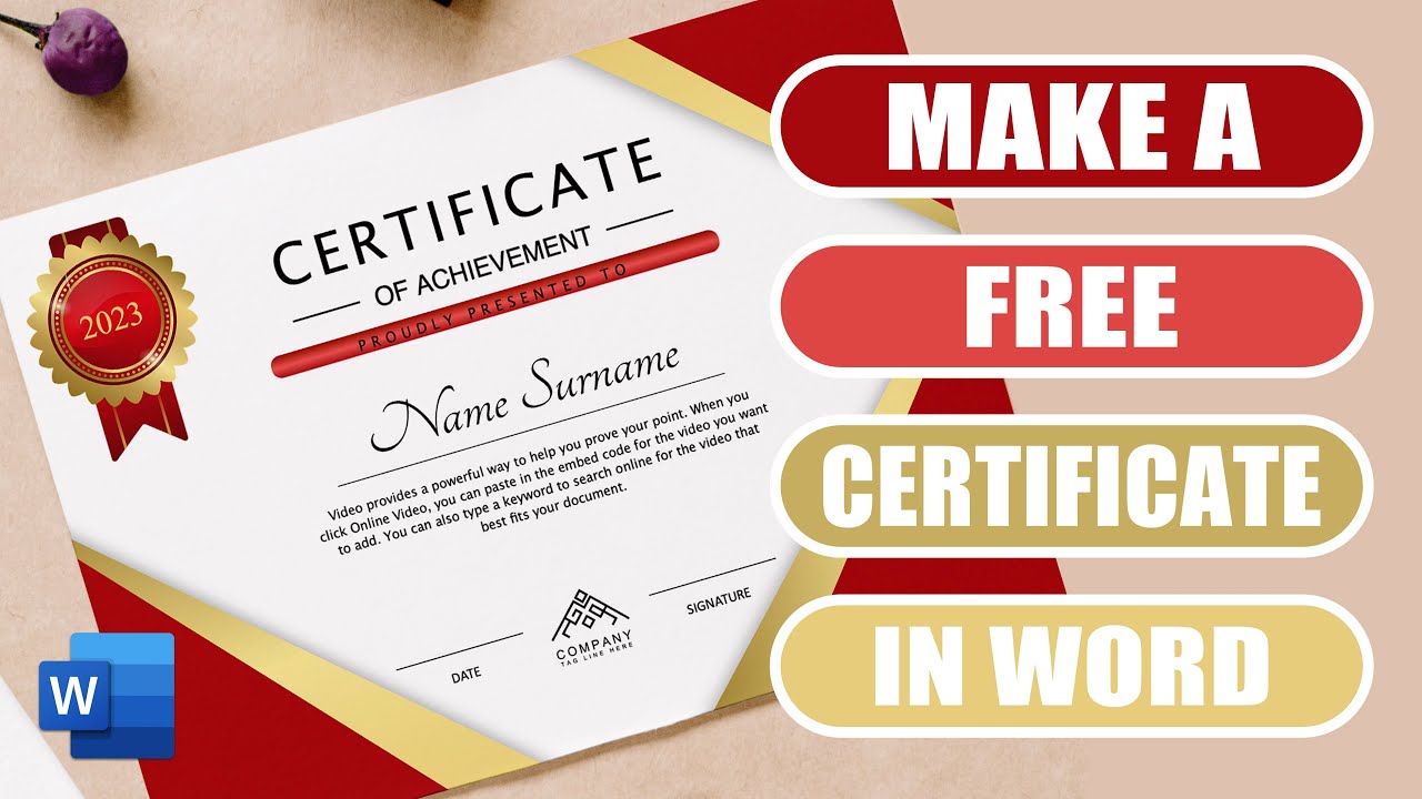 Create a certificate template in word for free - lots of tips and tricks!