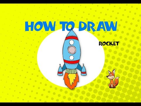 How to draw a Rocket Space Ship – STEP BY STEP ART GUIDE – ART LESSON ...