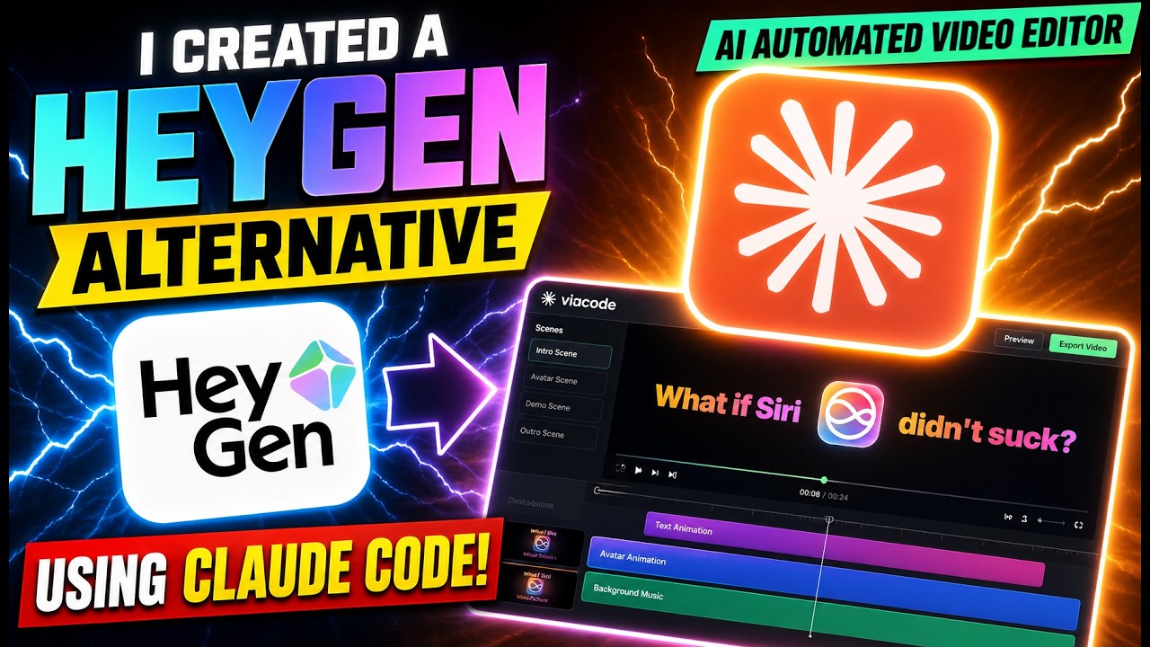 I Created A HeyGen & Hyperframes Alternative Using Claude Code! (AI Automated Video Editor)
