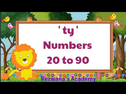 'Ty ' Numbers for kids | kindergarten Math's |