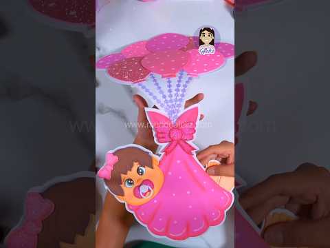 Ideas para manualidades en foami #139 😍 #foami #fomix #manualidades #babyshower #bebé #girl #baby
