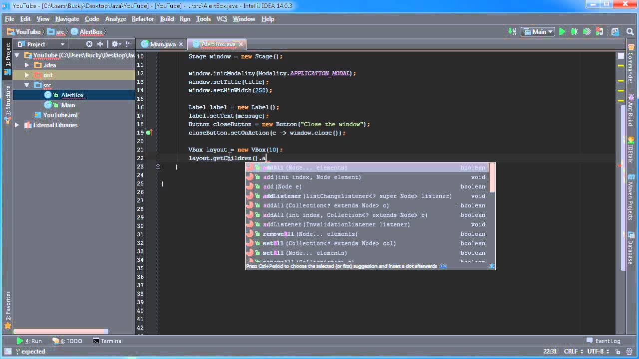 JavaFX Java GUI Tutorial - 5 - Creating Alert Boxes
