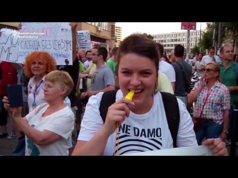 Serbs Protest At Regional TV Station