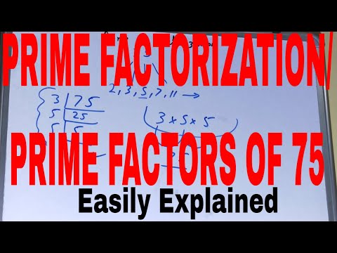 Prime factorization of 75|Prime factors of 75|Write the prime factorization of 75|75 prime factors