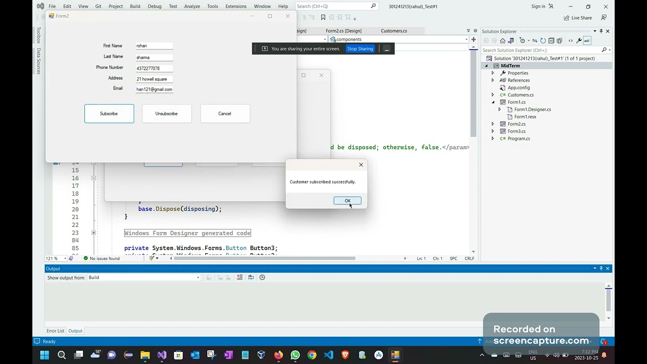 Test1 Programming3 centennial college