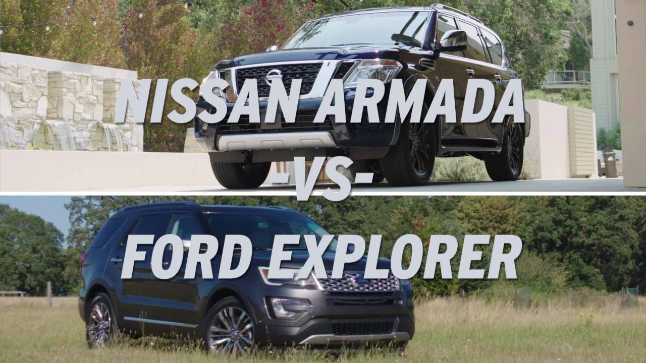 Nissan Armada vs Ford Explorer - AutoNation