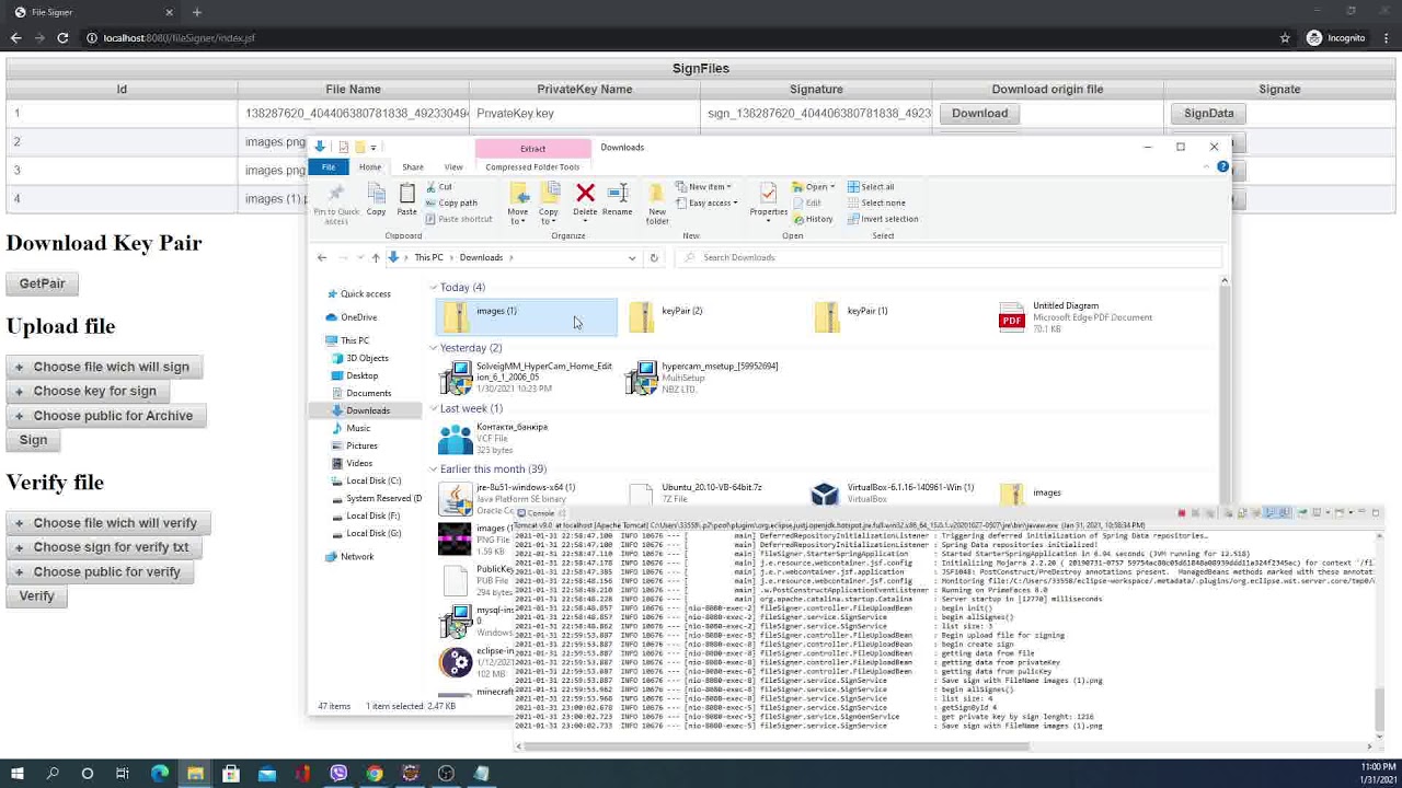 File Signer (Java Digital Signature Service Example)