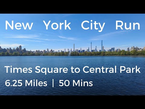 New York City Run | Times Square to Central Park | 6.25 miles | 50 mins | Virtual Run