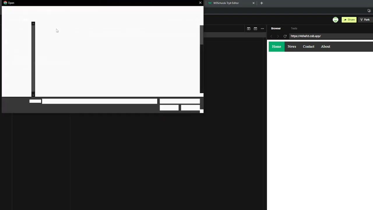 navbar in codesandbox