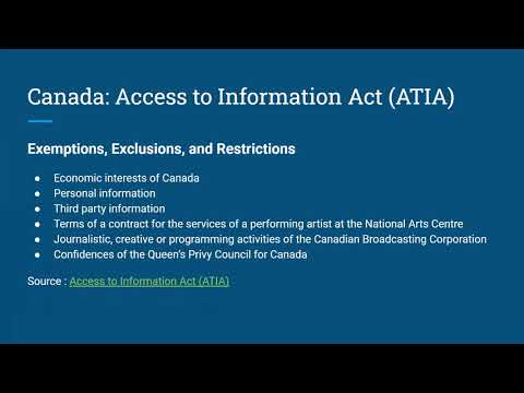 Federal Access to Information in Canada