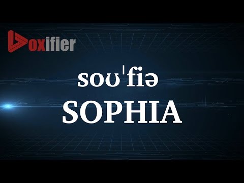 How to Pronunce Sophia in English - Voxifier.com