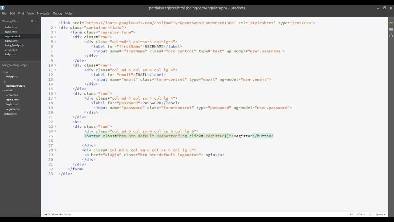 4 - AngularJS - Single Page Application - Completing Registration with Backend