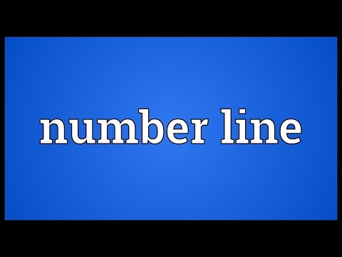 Number line Meaning