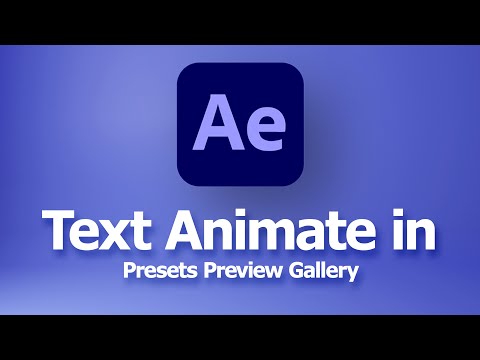 After Effects Text Animation Presets Preview Gallery and Examples | Text Animate In