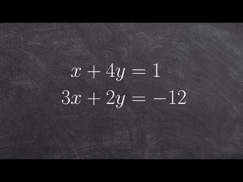 Solve A System Of Linear Equations Using Substitution Video Lecture