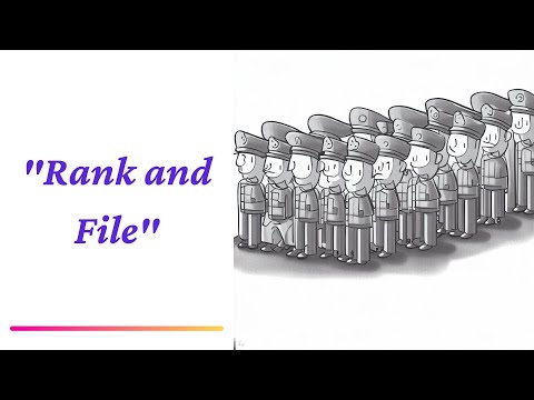 Do you know where does the phrase "Rank and file" come from? Come, get delighted!— Video [140/300]