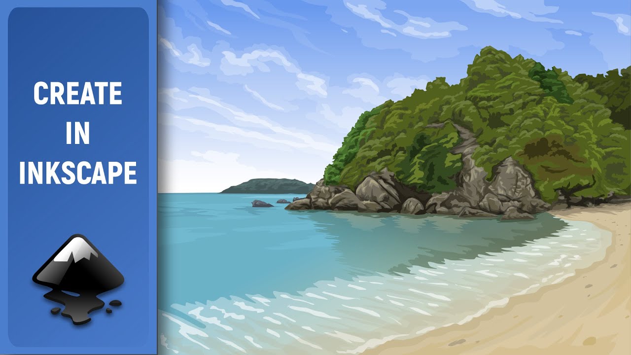 Sea Landscape. Made in Inkscape (Speed Art)
